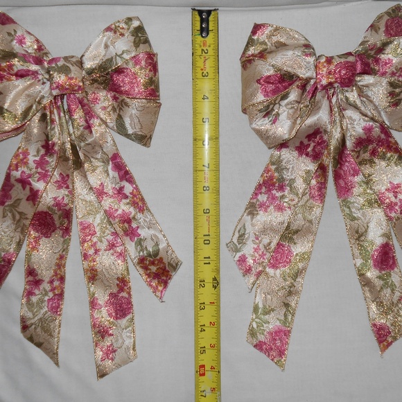 Holiday | Vintage Rare 2 Piece Victorian Rose Print Bow Set | Poshmark